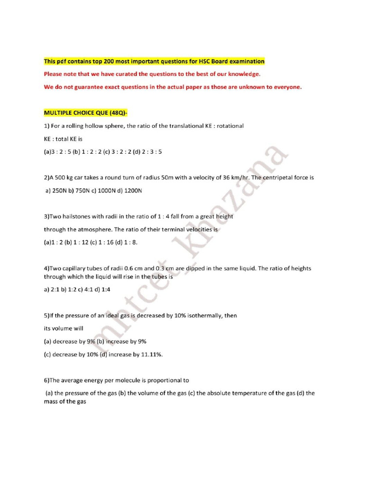 200Q Physics (2) | PDF