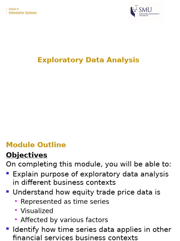 IS453 Module 2.1 - Exploratory Data Analysis in Python | PDF | Time Series | Stocks
