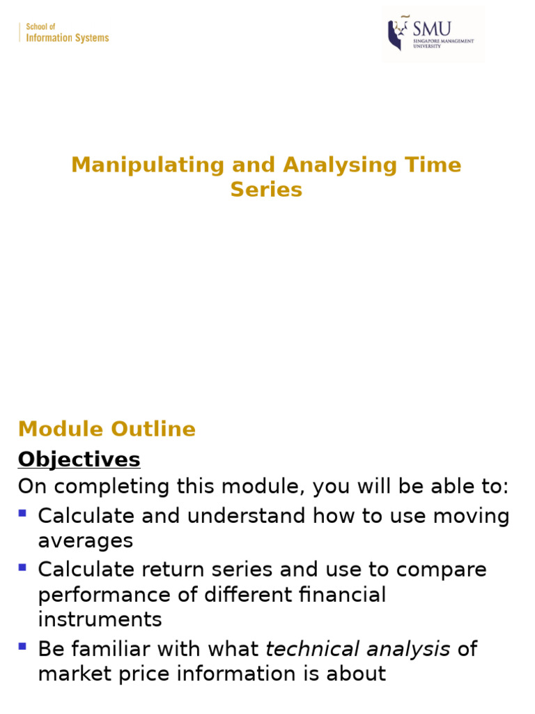 Time Series Analysis & Moving Averages | PDF | Moving Average | Time Series