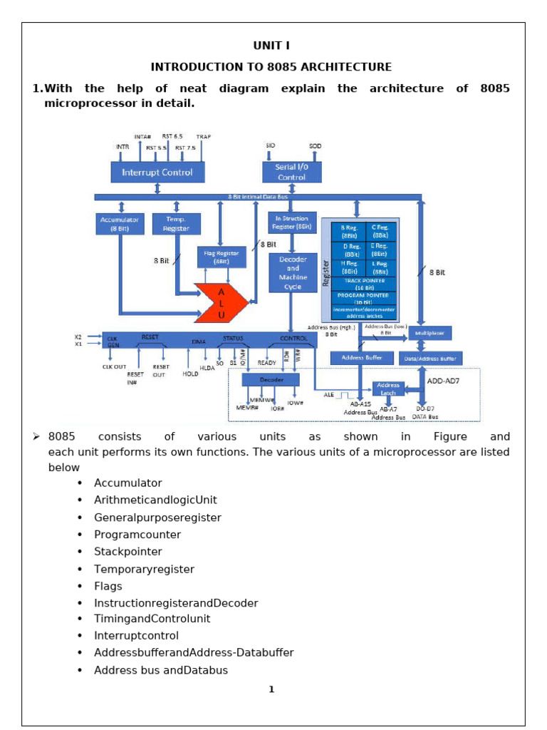 Introduction To 8085 Architecture Pdf Pointer Computer Programming Computer Program 6466