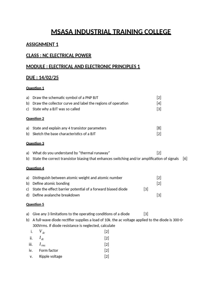 EEP 1-THEORY 1 | PDF