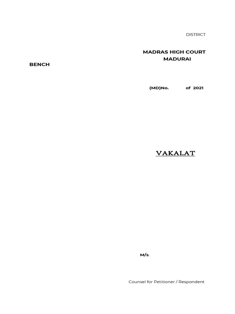Vakalat | PDF