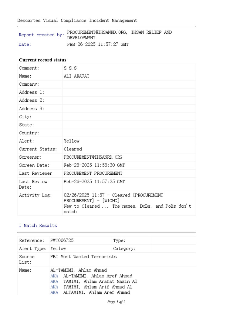 Atc Ali Arafat | PDF