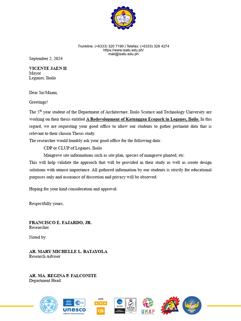 5th Year Letter Leganes | PDF