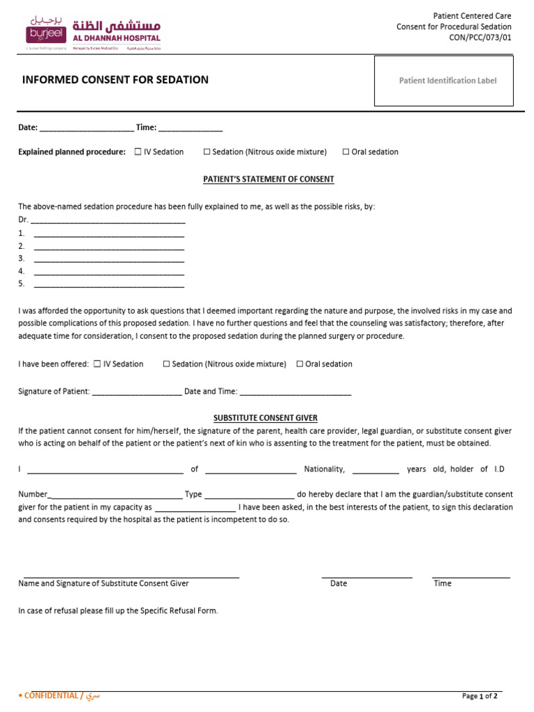 # 4. Informed Consent for Sedation | PDF
