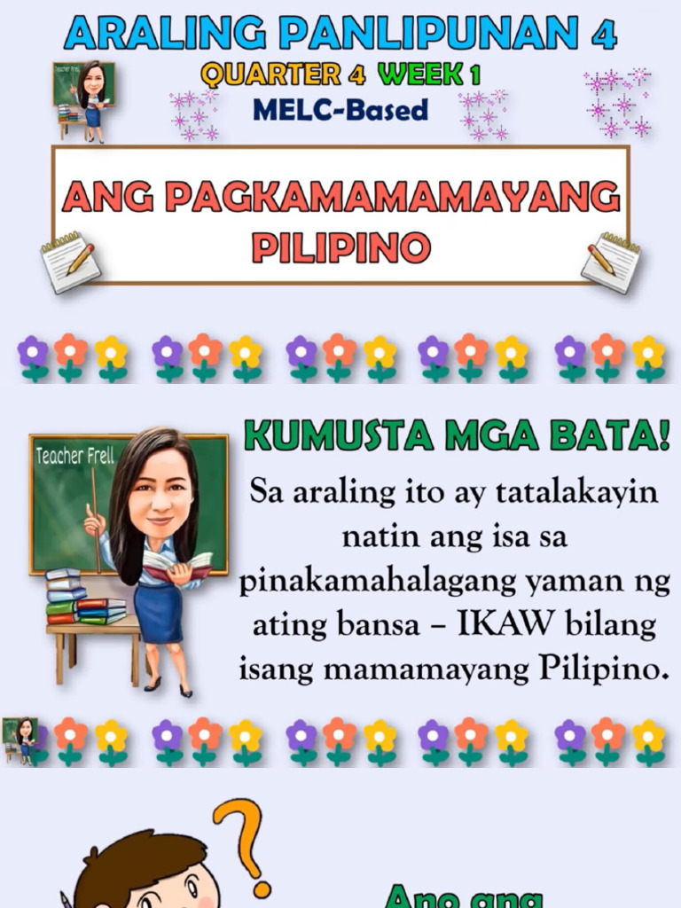 Ap 4 Q4 W1 Matatag | PDF