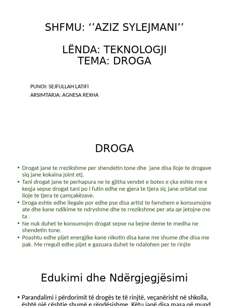 Sejfi - Droga | PDF