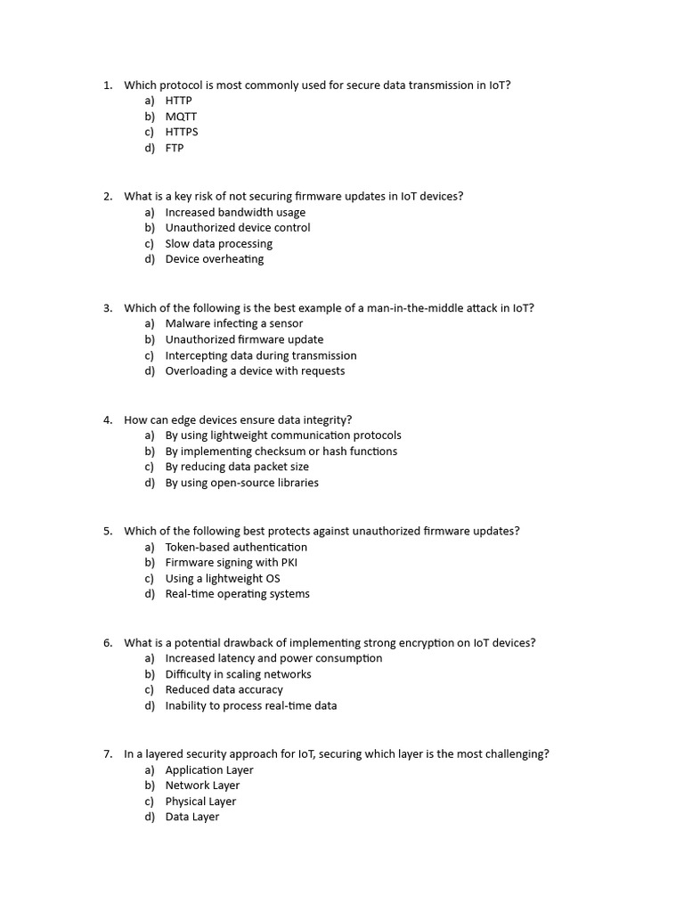 Security and Scalability of IoT Systems | PDF | Internet Of Things | Computer Network
