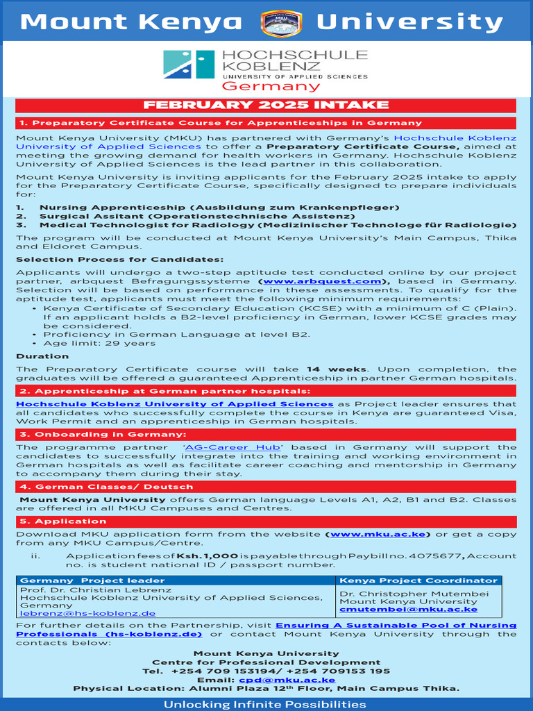 MKU German Nursing Program Details | PDF | Educational Stages