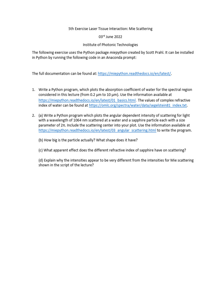 Polarisation Exercise | PDF