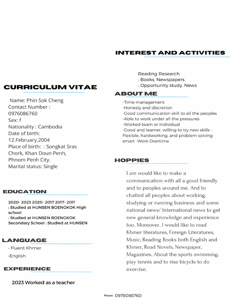 Professional Modern CV Resume 3 | PDF
