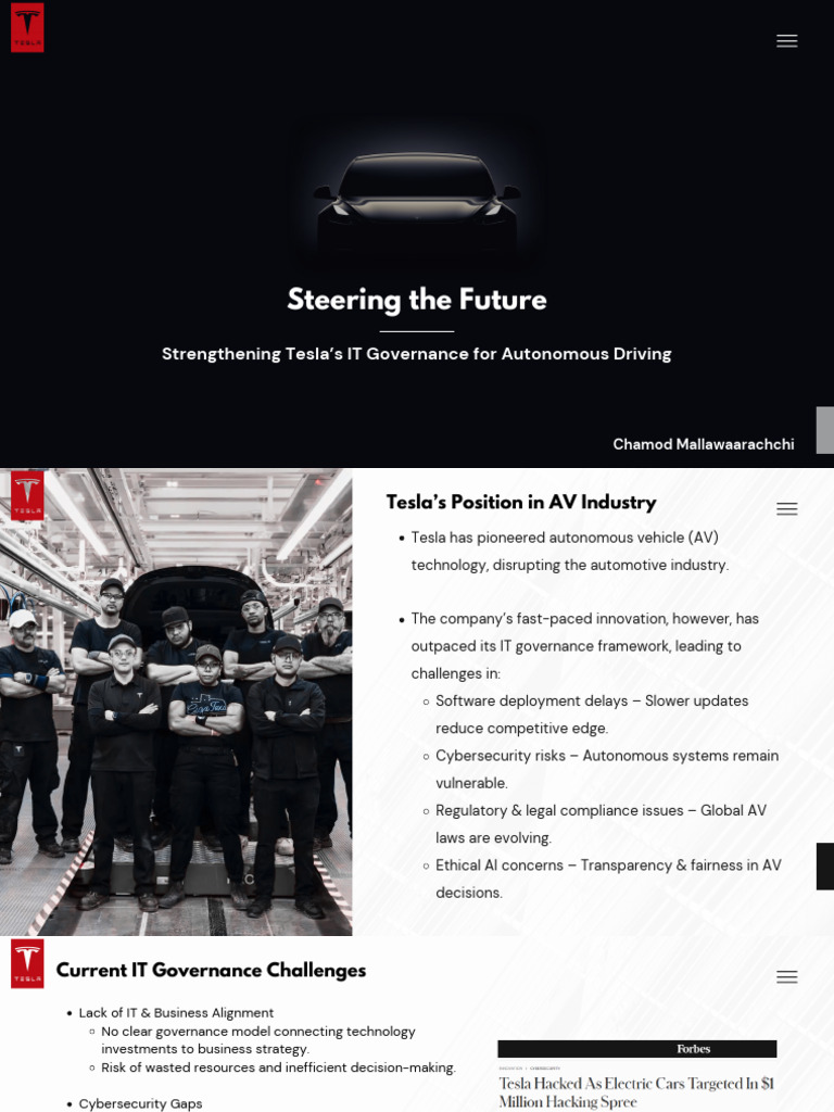 Tesla's IT Governance For Autonomous Driving | PDF | Governance ...