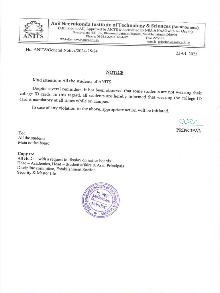 ID Card Related Notice | PDF