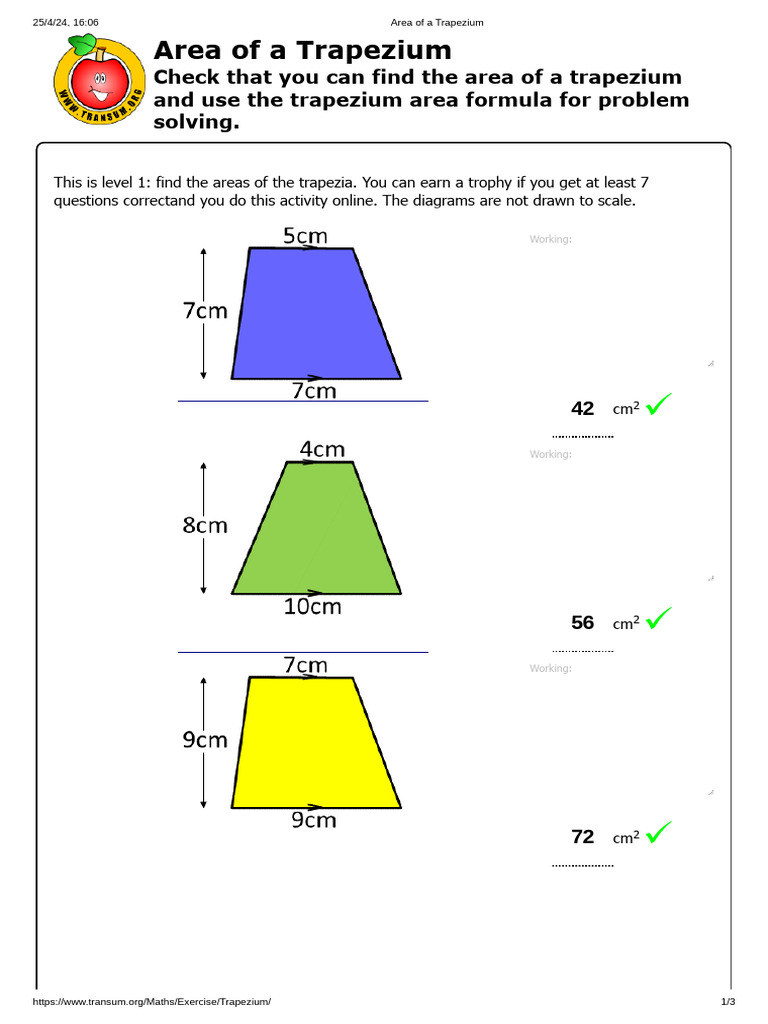 Calculate Trapezium Area Online | PDF | Elementary Geometry | Euclidean ...