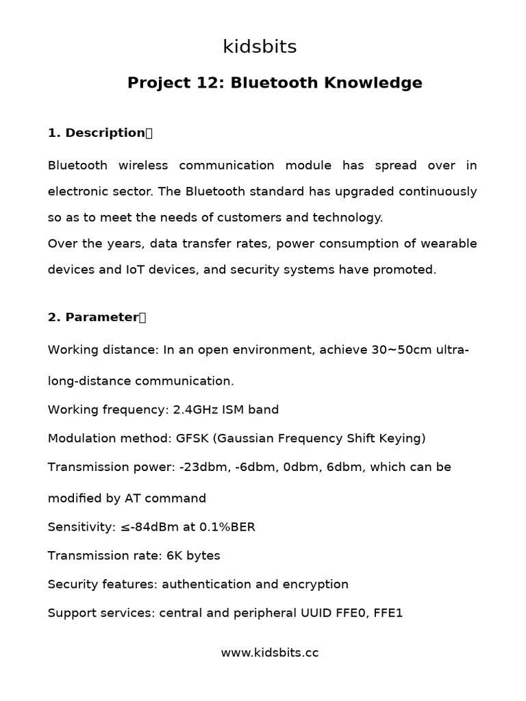 Project 12 Bluetooth Knowledge | PDF | Bluetooth | Computing
