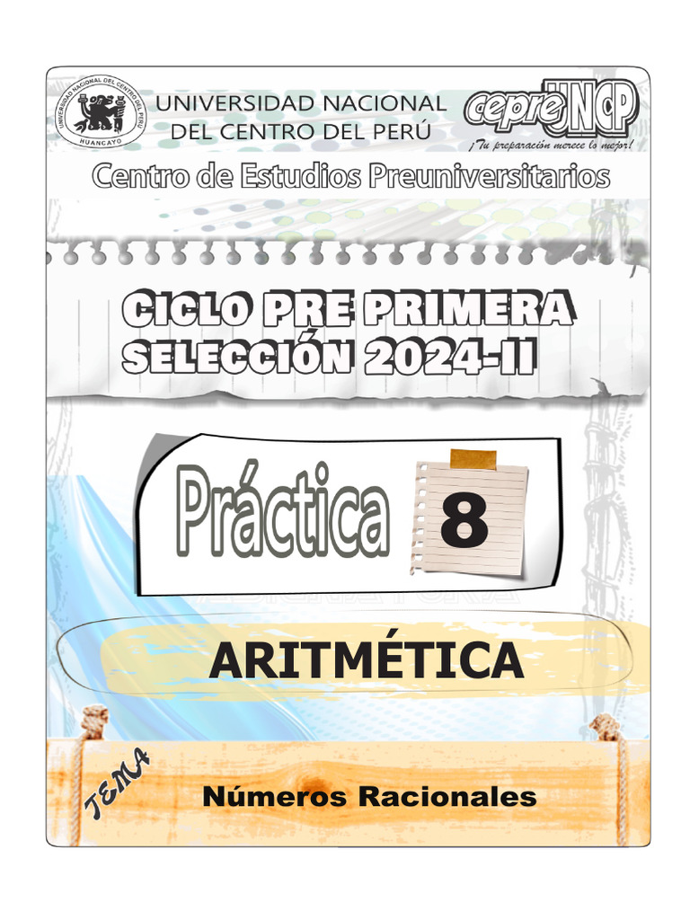 Aritmética 08 PPS 2024 | PDF | Matemática Elemental | División (Matemáticas)