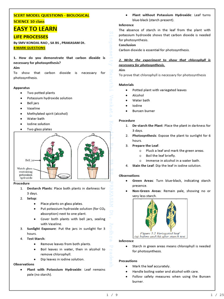 Chaduvu_10_BS_SCERT Question Bank Solutions by Ko_250224_161911 | PDF ...