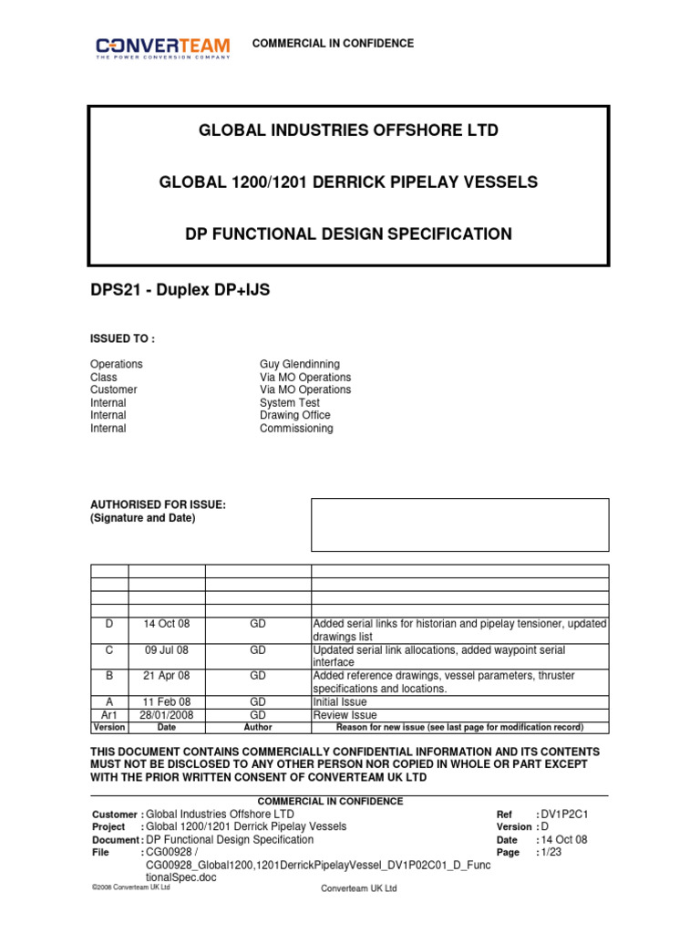 DV1P02C01 - D - Functional Spec | PDF