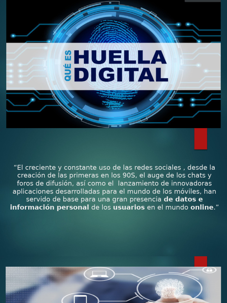 Presentation Huella Digital | PDF | Privacidad en internet | Internet