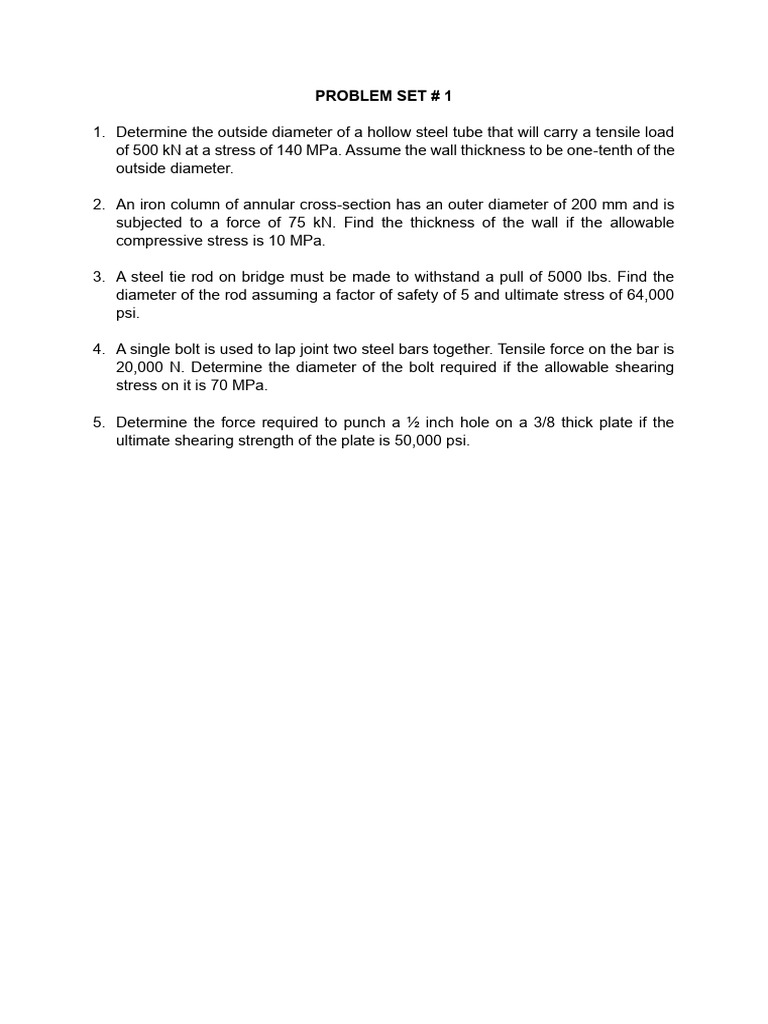Problem Set 1 (Strema) | PDF