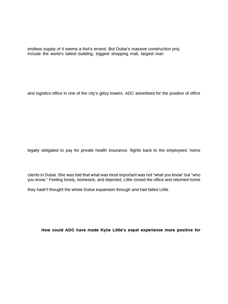 Case Study - WK 8 - ADC Dubai | PDF | Business | Economies