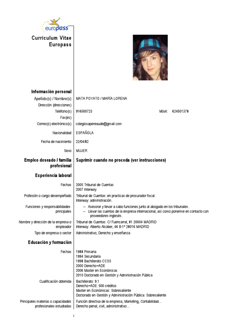 Curriculum Lorena M | PDF | Educación Secundaria | Educación avanzada