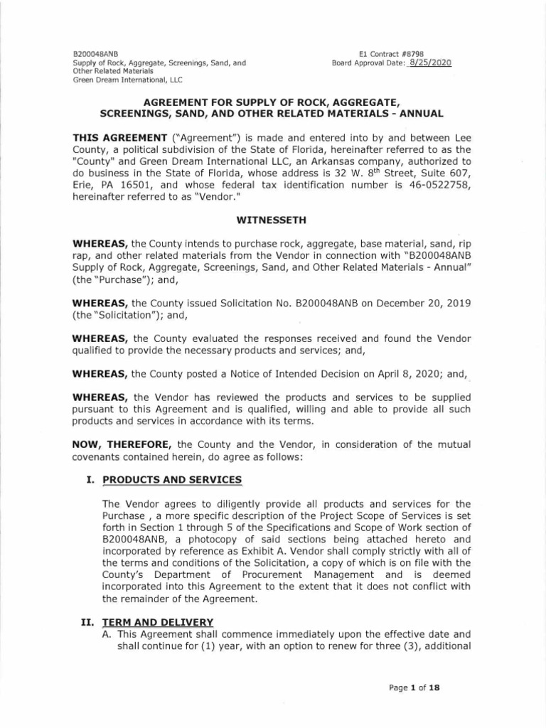 B200048ANB Fully Executed Green Dream Agreement - 8798 | PDF | Insurance | Indemnity