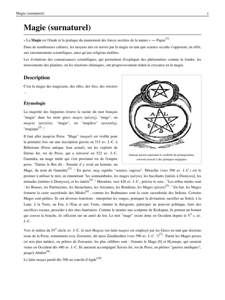 Magie et Surnaturel : Définitions et Pratiques | PDF | Sorcellerie ...