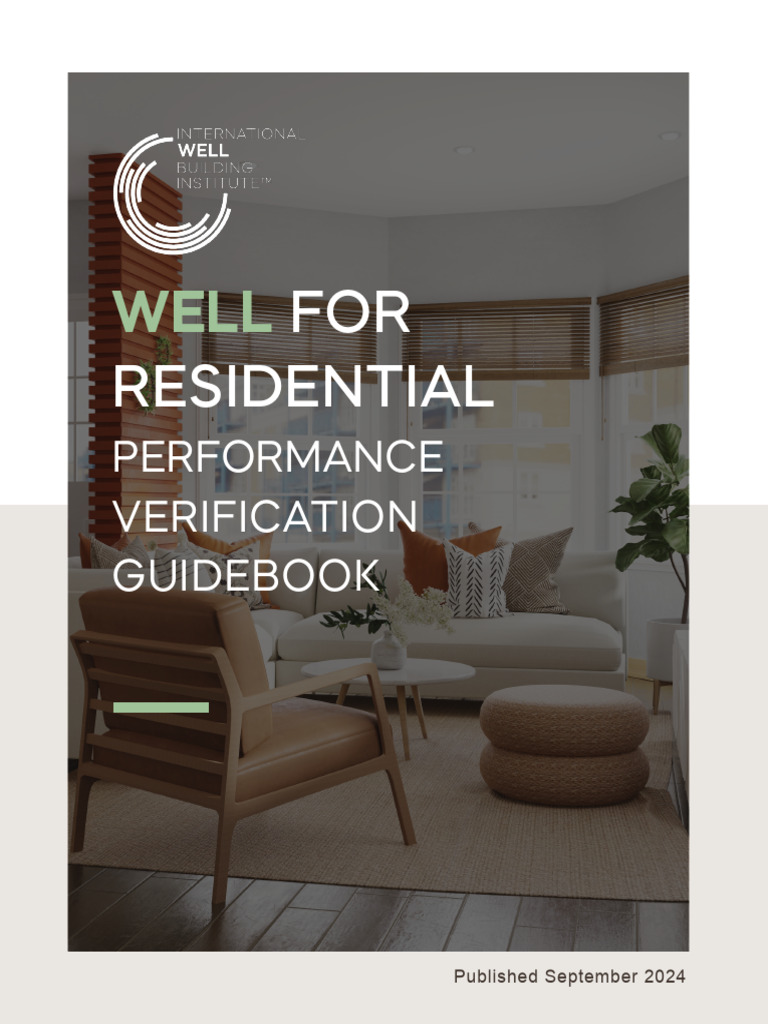 WELL For Residential Performance Verification Guidebook Sept 2024 | PDF ...