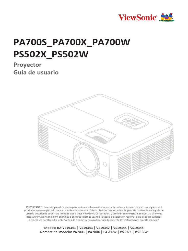Pa700s Pa700x Pa700w PS502X PS502W Ug Esp | PDF | Enchufes y tomas de ...