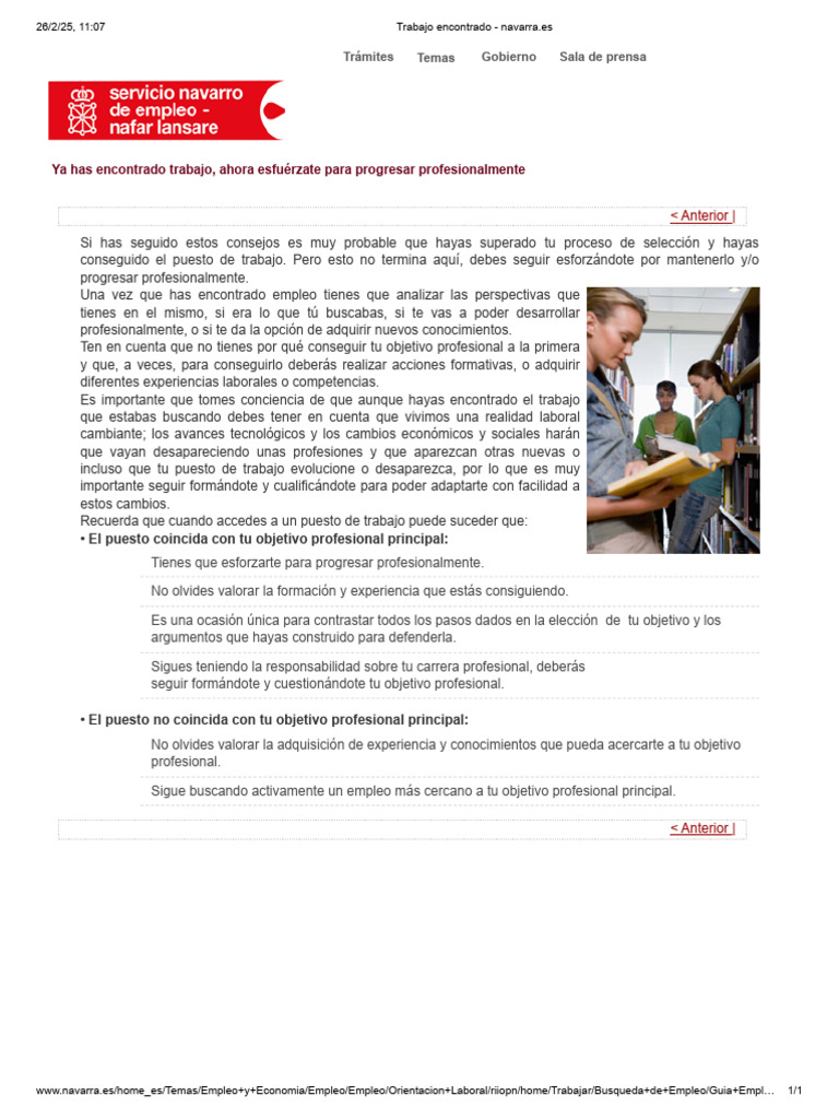 Progresar Profesionalmente Tras Encontrar Empleo | PDF