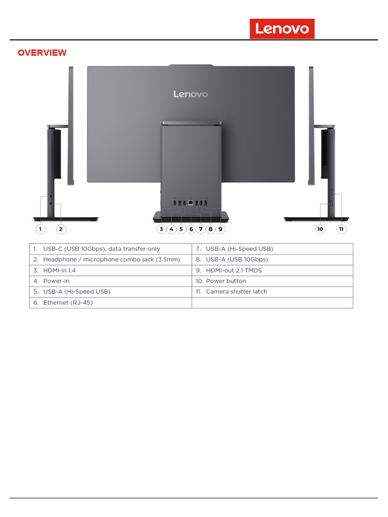 ThinkCentre Neo 50a 24 Gen 5 Spec | PDF | Usb | Computing