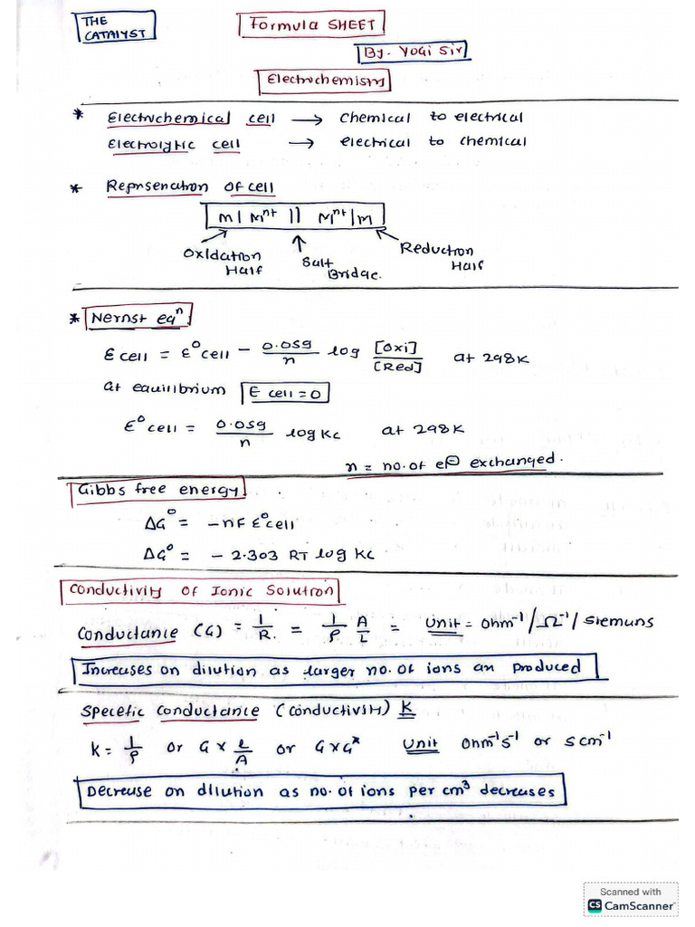 Formula Sheet Electro | PDF