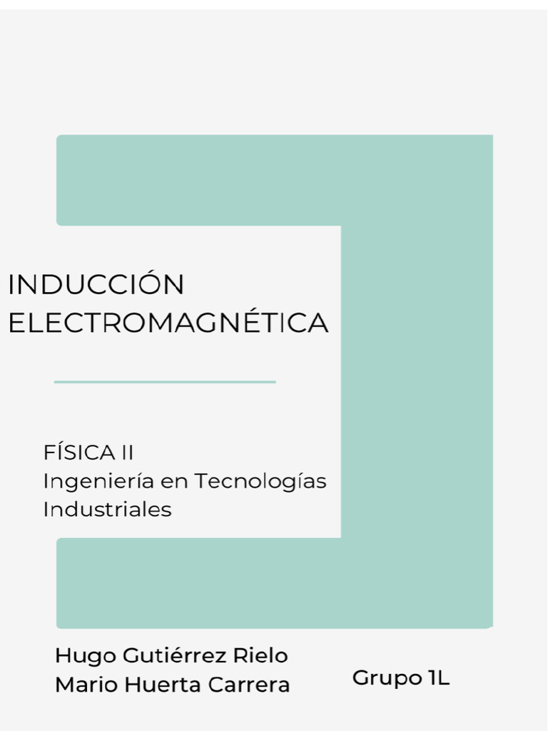 Inducción electromagnética | PDF | Inducción electromagnética | Electromagnetismo