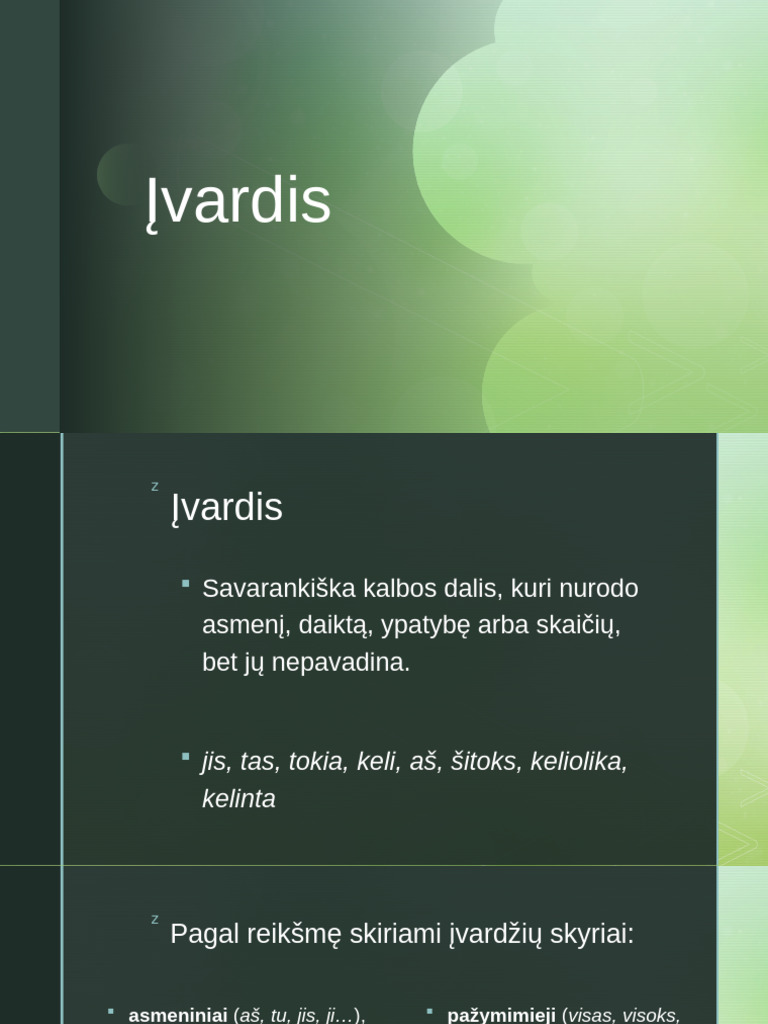 Įvardis | PDF