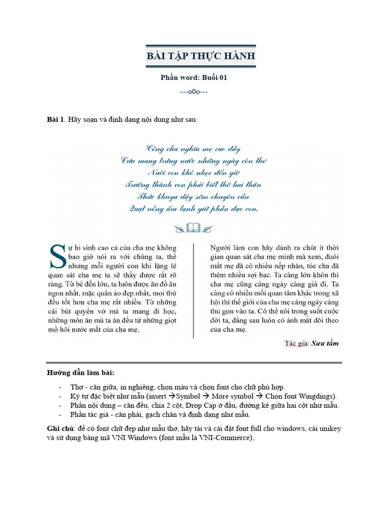 ThucHanh Word01 Public | PDF