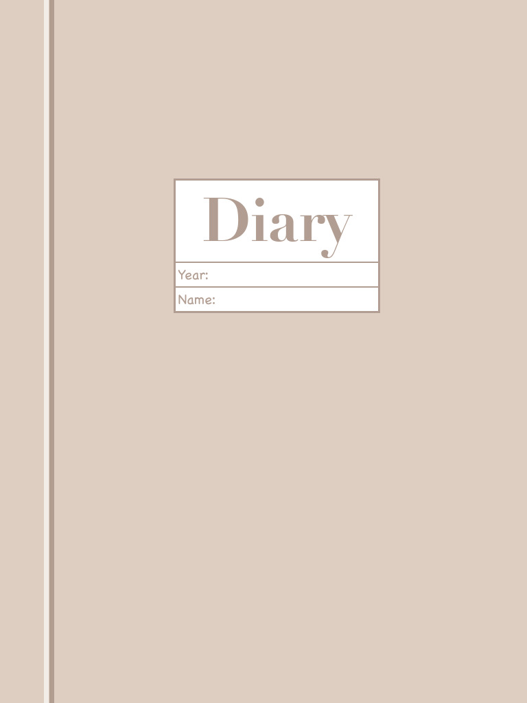 Diary - BEIGE, RULED PAPER | PDF