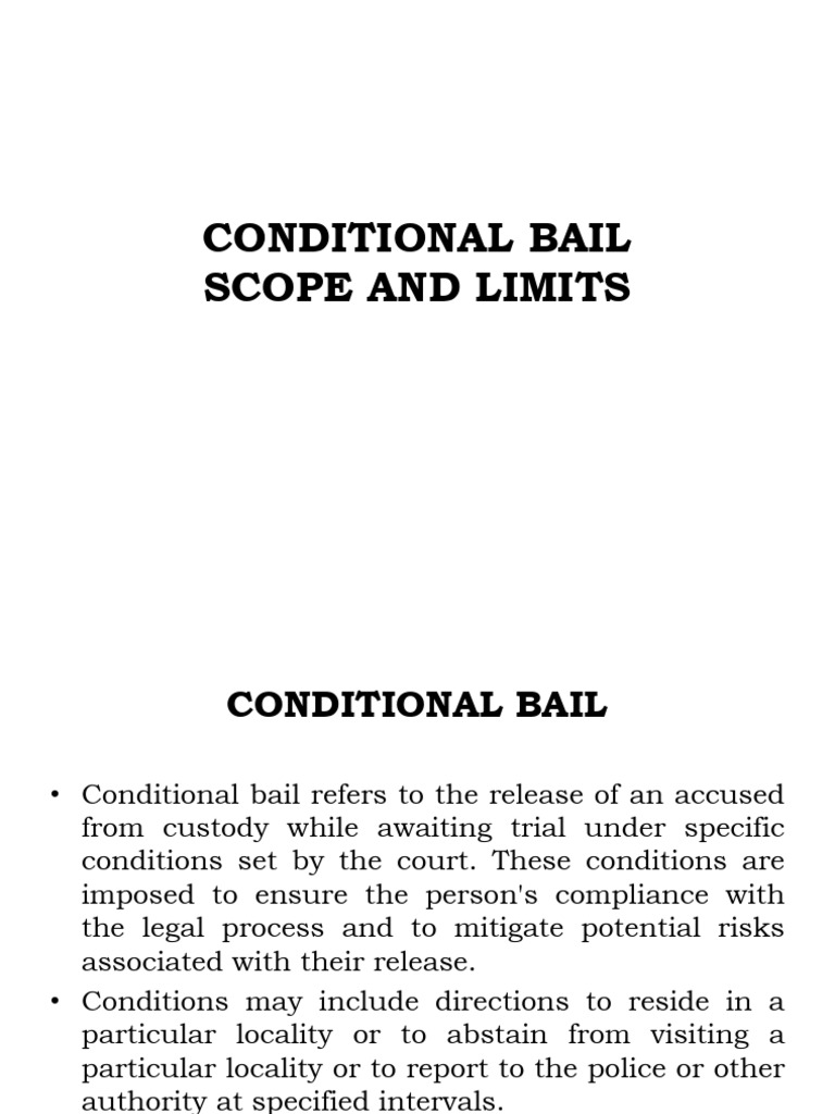 Understanding Conditional Bail in India | PDF | Bail | Crime & Violence