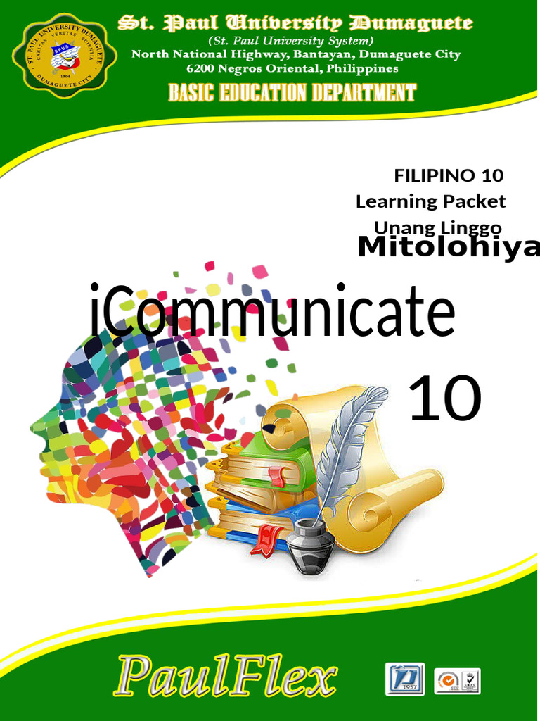 Filipino 10 Packets Aralin 1 | PDF