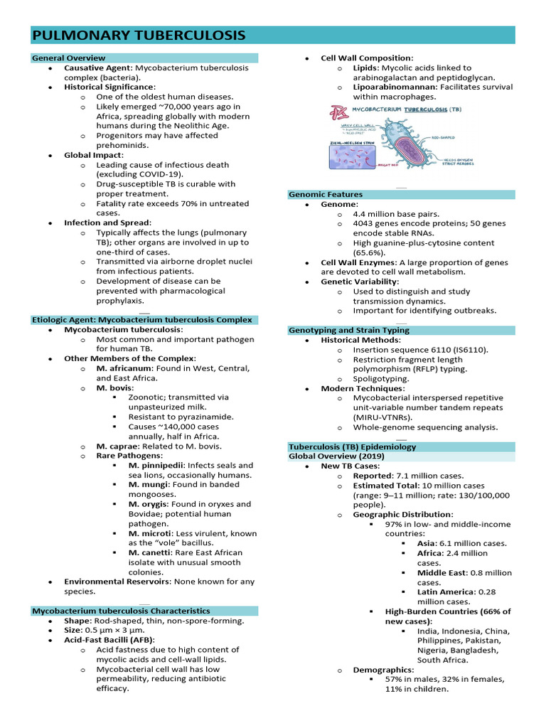 Understanding Pulmonary Tuberculosis | PDF | Tuberculosis ...