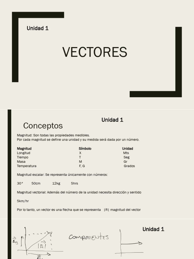 Conceptos Básicos de Vectores y Trigonometría | PDF