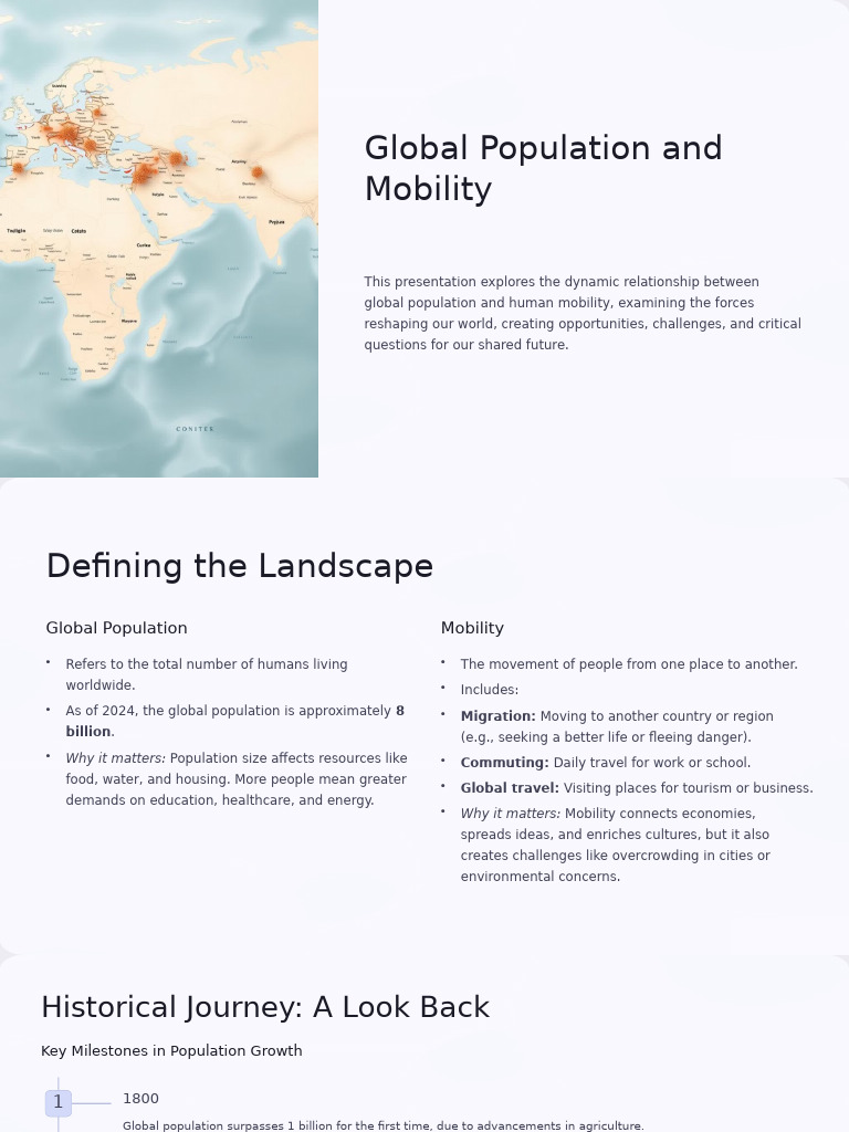 Global Population and Mobility | PDF | Human Migration | Sustainability