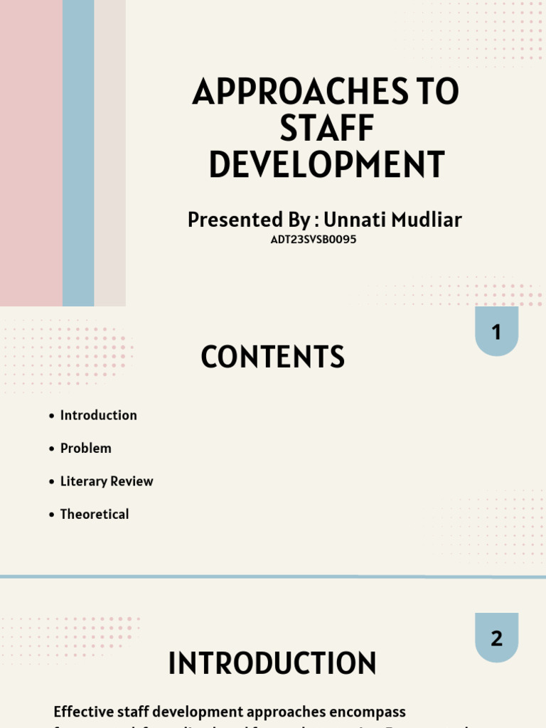 Approaches To Staff Development | PDF | Procedural Knowledge | Methodology