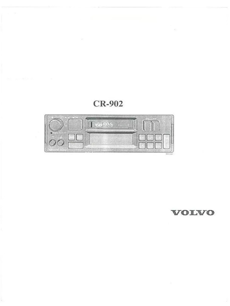 Manual Volvo CR-902 (14 Páginas) | PDF