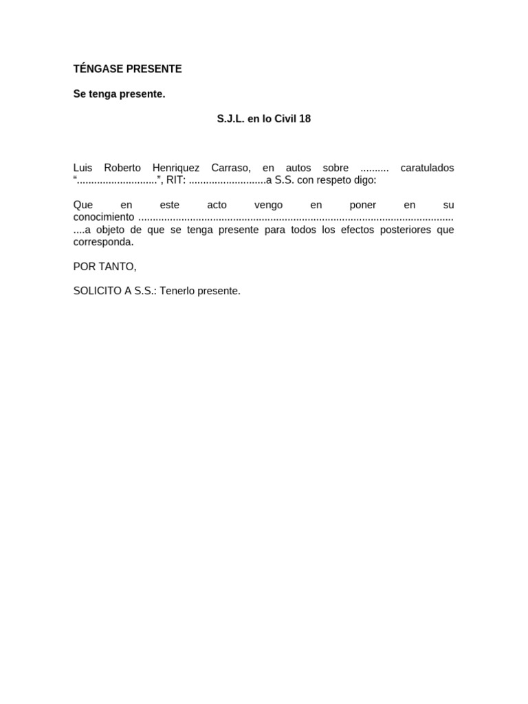 Tengase Presente | PDF