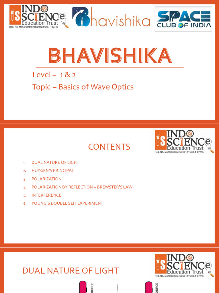 Basics of wave optics (1) | PDF