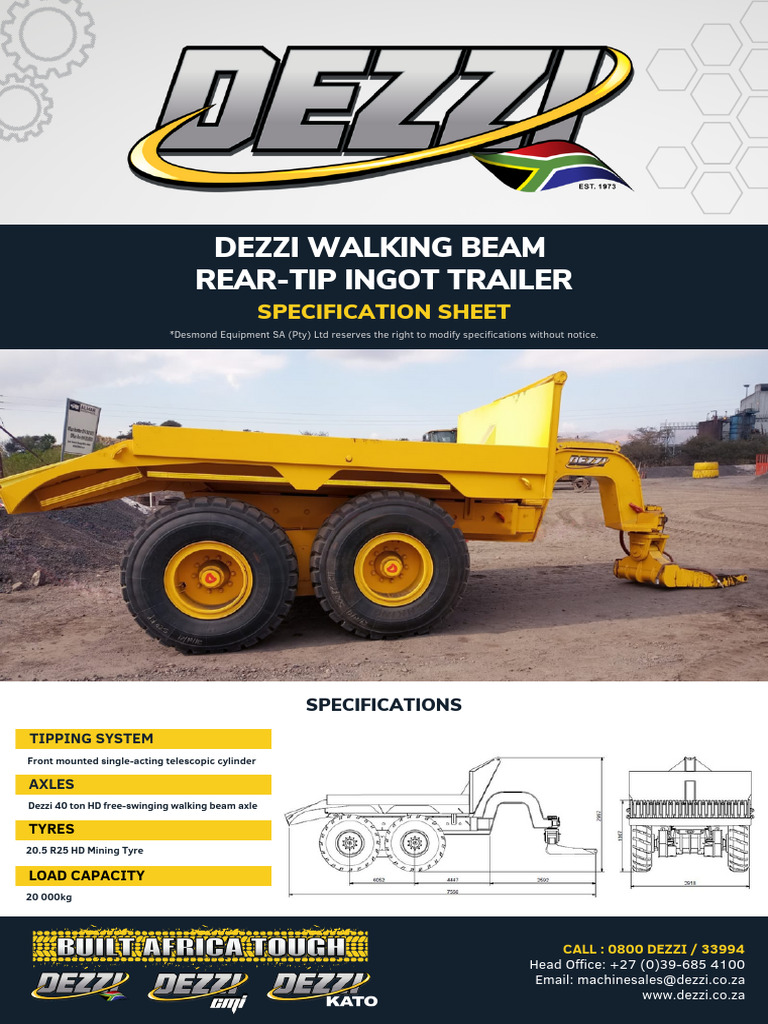 Dezzi Walking Beam Ingot Trailer | PDF