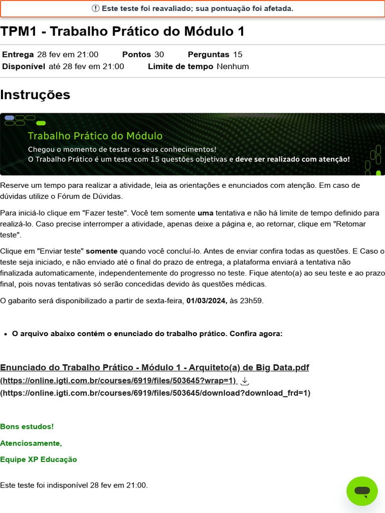 Trabalho Prático Módulo 1 Big Data Pdf 2528