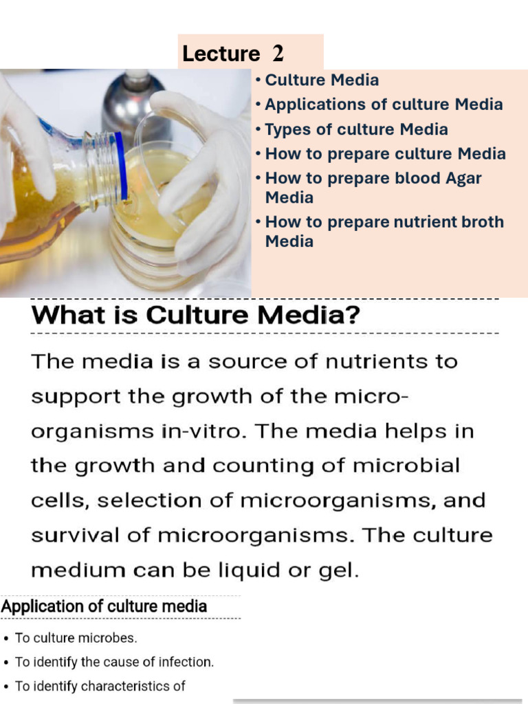 Culture Media: Types & Preparation Guide | PDF