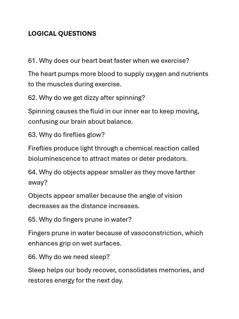 Logical Questions 2 | PDF | Atmosphere Of Earth | Water